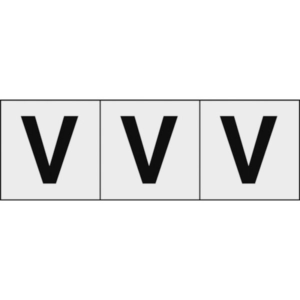 ・屋内外使用可能です。・アルファベット管理に便利です。・表示内容:英字「V」　透明・取付仕様:粘着シール・縦(mm):50・横(mm):50・取付方法：貼付タイプ・取付仕様：粘着シール・塩化ビニール(PVC)・貼り付ける面のゴミ・油等を拭き...