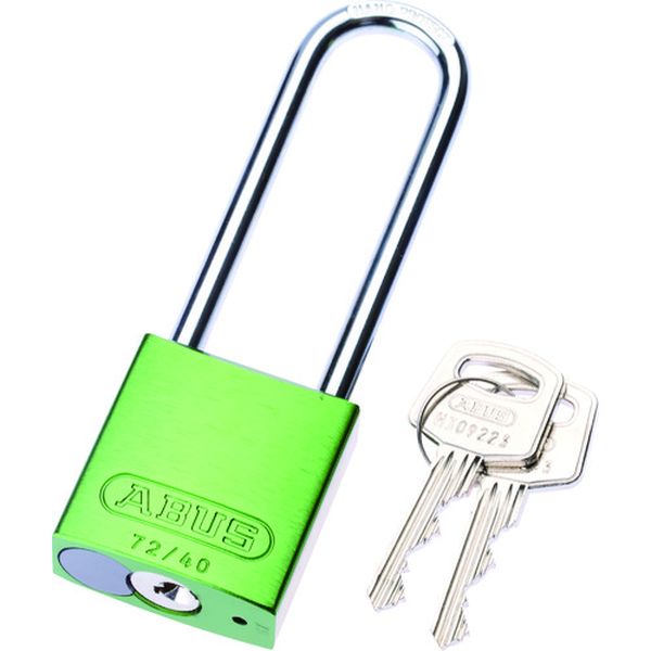 ・アルミ製ボディーはアルマイト処理されており、耐久性と耐腐食性に優れています。・安全性が高いダブルロックで6ピンシリンダーです。・キーが2個付きます。・ロックアウト用パドロック。・南京錠。・色：緑・ケース寸法(mm)幅：38.1・ケース寸法...