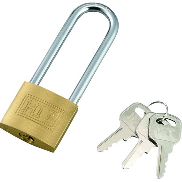 ・シンプルで使いやすい本体が真ちゅう製の南京錠です。・鍵が3個付属しています。・バルブのロックアウトに。・幅(mm)：38・シャックル径(mm)：6.3・シャックル内幅(mm)：21・シャックル内高(mm)：70・高さ(mm)：108・厚さ...