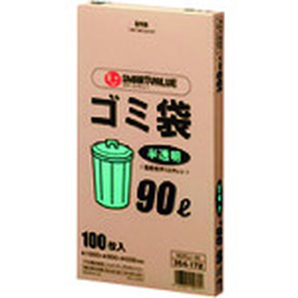 ・半透明のゴミ袋です。・上から1枚ずつ取り出せます。・縦(mm)：1000・横(mm)：900・厚さ(mm)：0.02・容量(L)：90・色：半透明・規格(L)：90・厚(mm)：0.02・業務用パック・手触り：カサカサタイプ・1箱入数：1...