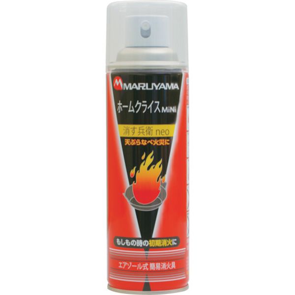 ・天ぷら油の火災を瞬時に消火できます。・強化液消火剤を小さなエアゾール缶に入れ片手でプシュット簡単に消火できます。・消火器の補助品として・身近な天ぷら鍋、くずかご、カーテン及びクッションの小火に。・放射時間(秒)：28・薬剤量(kg)：0....