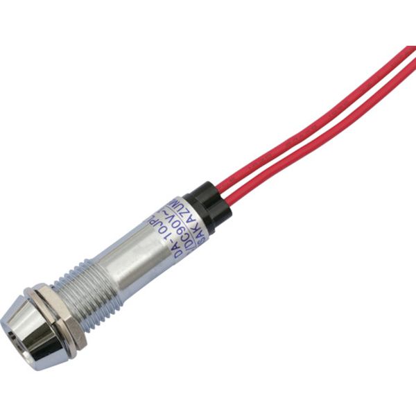 ・抵抗器内蔵の高輝度LED表示灯です。・AC/DC100V用電源にダイレクトに接続できます。・パネルカット:φ10.2・長さ200mmのリード線(UL1430 AWG24)付です。・電源表示灯用・電源のON、OFF表示灯・定格電圧(V)：A...