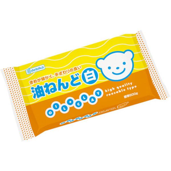 ・きめが細かく、手ざわりの良い、レギュラータイプの白い油ねんどです。・色：白・容量(g)：500・幅(mm)：150・奥行(mm)：23・高さ(mm)：85・生産国 日本・JANコード 4904901901496・質量 500g・コード：4...