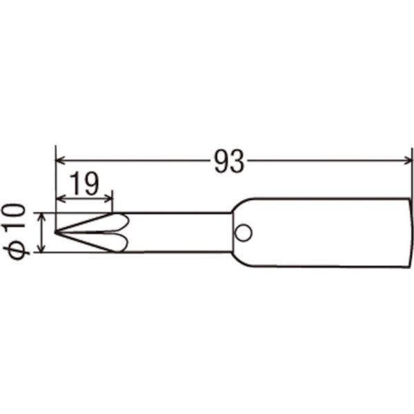 ・こて先軸径(mm)：10・BN-100用替えこて先・生産国 日本・JANコード 4975205550345・質量 58g・コード：854-9733 ・品目：BN100TBN-100T楽天 HD店　