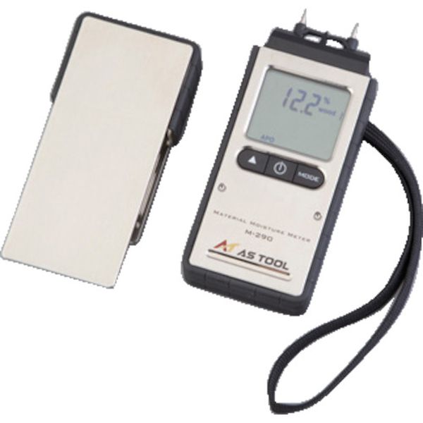 ・小型、軽量タイプの水分計です。・表示値を固定するデータホールド機能付です。・適用材質:木材や建築資材。・測定範囲(%)：0〜54.8・分解能(%)：0.1・電源(V)：単4乾電池×2本(別売)・水分率最小表示(%)：8.8〜54.8％(M...