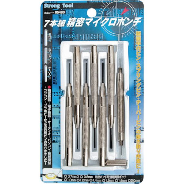 ・時計バンドの止めピンの抜き取り作業に使用します。・キャップを外すと片側のポンチがでてきます。・極細平行ピン・スピリングピン・テーパーピンの抜き取り作業に最適です。・特殊テーパーピンの抜き取り作業に・精密機器・電子機器・オーディオ・パソコン...