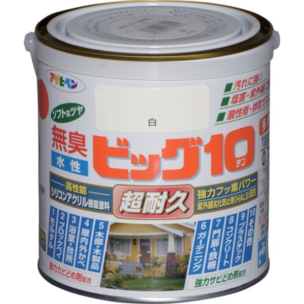 ・特殊フッ素樹脂、シリコンアクリル樹脂のシリコン架橋システム及び紫外線劣化防止剤(HALS)の相乗効果により、汚れにくく、耐久性が格段に優れた高性能塗料です。・白系塗料には自動車用塗料にも使用されている高耐候性二酸化チタンを使用しています。...