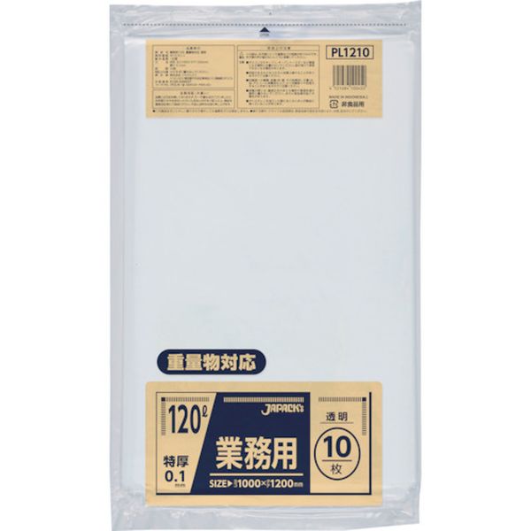 ・厚みが0.1mmの特厚タイプで破れにくく、丈夫です。・縦(mm)：1200・横(mm)：1000・厚さ(mm)：0.1・容量(L)：120・色：透明・重量物対応・LLDPE・生産国 インドネシア・JANコード 4521684100450・...