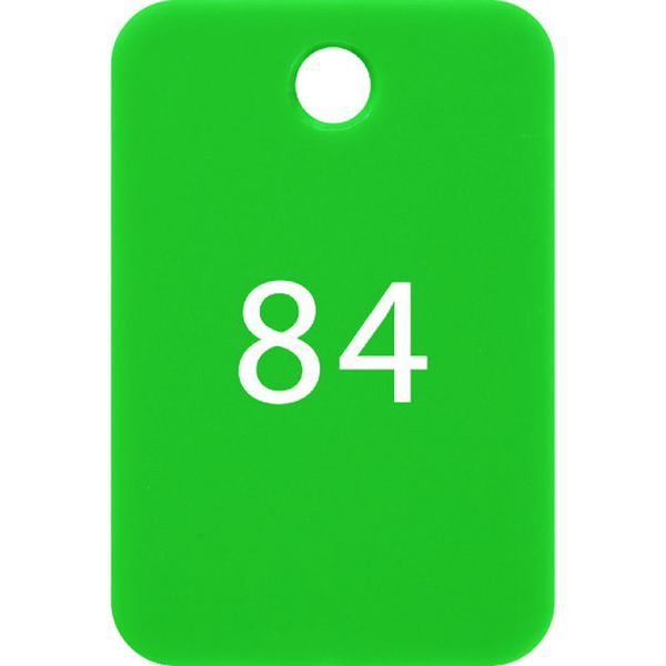 ・お店やホテル旅館などで何かと重宝する番号入りの札です。・色：緑・内容：76〜100番・縦(mm)：60・横(mm)：40・厚さ(mm)：2.7・穴径(mm)：φ6.5・サイズ(mm)：40×60×2.7・入数：25枚・大・サイズ(mm)：...