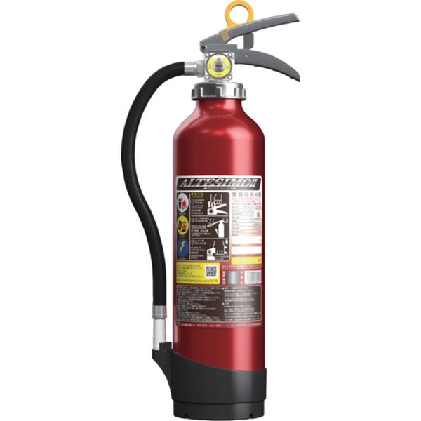 ・軽くてサビにくいアルミ製消火器です。・アルミを採用することで総重量を約20％減量し、より扱いやすさを実現しています。・アルミ地を活かした継ぎ目のない美しいフォルムです。・視認しやすい書体と色使いのユニバーサルデザインを採用しています。・業...