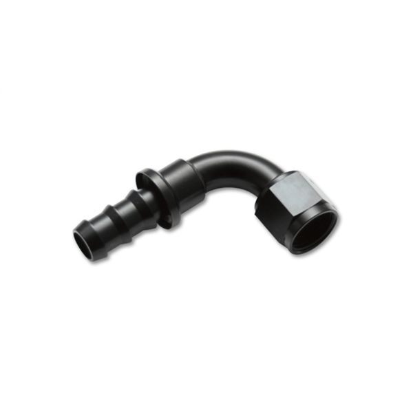 Vibrant -6AN Push-On 90 Deg Hose End Fitting - Aluminumメーカー：Vibrantメーカー品番：22906・掲載画像は、カタログより抜粋した参考画像となっております。ご不安な場合は、メーカ...