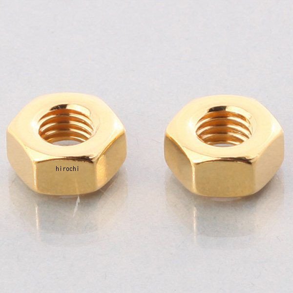 六角ナットです。両面とも面取りしてあるナットです。タイプ:6mm用ピッチ:P1.0A:5B:10ステンレス24Kメッキ仕上げ2個入り※画像は0901-001-03002です。0901-001-03001楽天 JP店　