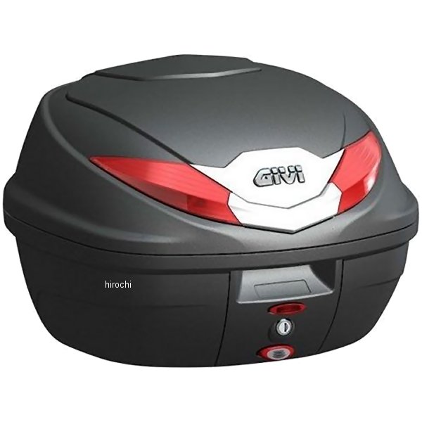 GIVI B360N モノロックです。カラー:無塗装 黒レンズカラー:レッドボディー素材:PP製サイズ:奥行440mmx幅495mmx高さ340mm重量:約3.7kg (ベース込み)容量:36L92285楽天 JP店　