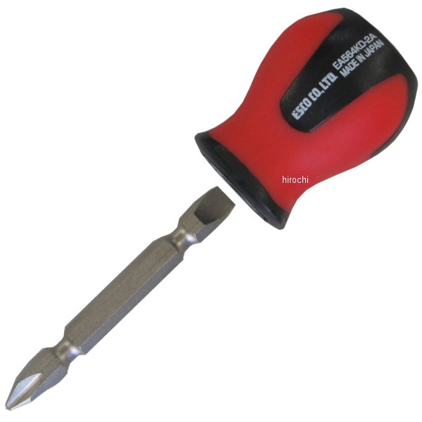 ビット先端 (＋)＃2、(−)6.0mmハンドル六角対辺 1/4インチセット時全長 75mm重量 40gマグネット付(ビットの方に磁気帯びています)EA564KD-2AJP店　