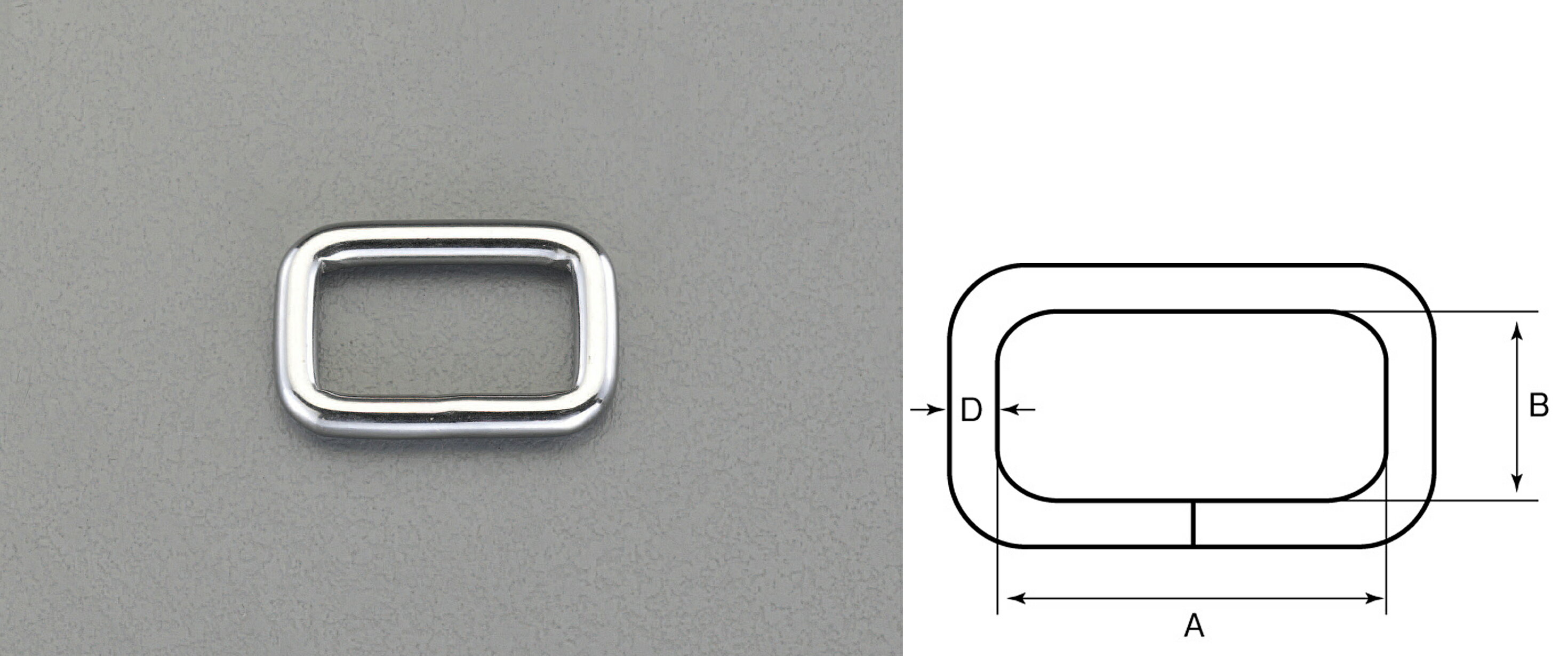 ●材質:ステンレス（SUS304）●仕上げ:鏡面研磨仕上●サイズ(mm):D:5、A:39、B:21●使用荷重:60kg●重量:20g000012227428楽天 JP店　