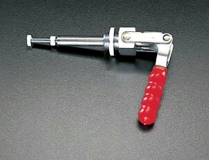 ●締付能…318kg ●ストローク…66.7mm●ハンドル回転…360度●適応サイズ…φ27mm厚み：14mm以下●クランプ部…六角ボルト頭(M10×50)●サイズ…40×169.2×143(H)mm●重量…690gプッシュプル型00001...