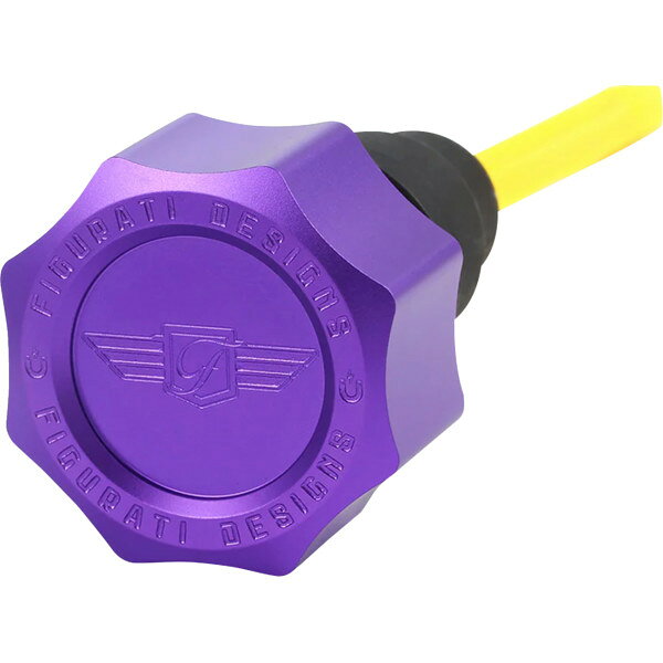 FIGURATI DESIGNS オイル ディップスティック MAGNETIC PERF ツインカム 2007- CRV PURPLE軽量で高強度のアルミニウム2000ガウスの磁石がエンジンから有害な金属を除去します最大限の濾過のために作動...