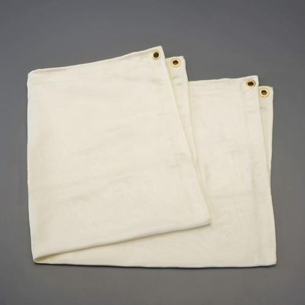 ●サイズ…1850×2900mm●厚み…0.64mm●瞬間耐熱温度…1650℃●ハトメ径…φ12mm●材質…シリカ繊維●連続使用可能温度…1000℃（保証値ではありません）●用途…ノロ受け作業用に最適●ハトメ数…20個●重量…3600g●国...