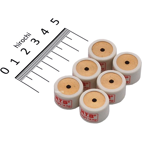 NTB ウエイトローラー00年 スズキ アドレス11001年-04年 スズキ アドレス110サイズ:17φ×12(18.5g) Bタイプ1セット(6個入り)【仕様説明】N.T.Bのウェイトローラーは、一体成形。そのため高速回転時のたわみが極...
