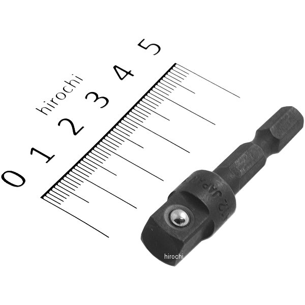 充電式電動ドリル用 ソケットアダプター 差込角 9.5mm (3/8インチ)用 長さ 50mm ビット 二面幅 6.35mm (1/4インチ) インパクト 振動ドリル 使用不可2BSA-12楽天 JP店