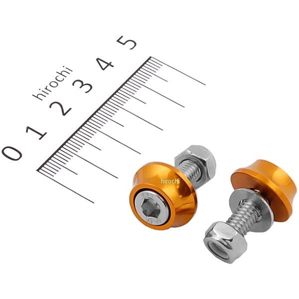 ポッシュ POSH ナンバープレート固定用キャップボルト、ナットセット ゴールドキット内容:SUS M6X18キャップボルト、キャップボルトホルダー、SUS M6Uナット、SUS M6ワッシャ200384楽天 JP店　
