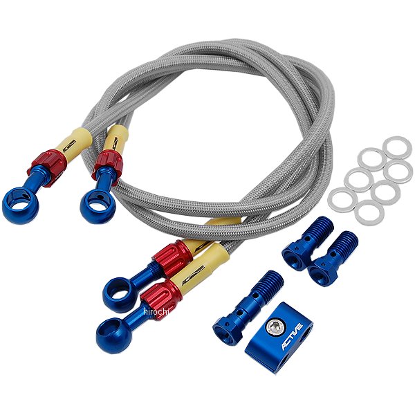 ACパフォーマンスライン AC-PERFORMANCELINE フロントブレーキホース84年-87年 NS250F84年-87年 NS250Rフロント用フィッティングカラー:ブルー/レッドホースカラー:クリアフィッティング素材:アルミホース...