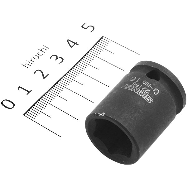シグネット 3/8DR 16mm インパクト ソケット・サイズ(mm)：16・差込角(インチ DR)：3/8・ソケット外径(D1先端部；mm)：24・ソケット外径(D2差込部；mm)：24・全長(L；mm)：32ピン・リングは付属しておりま...