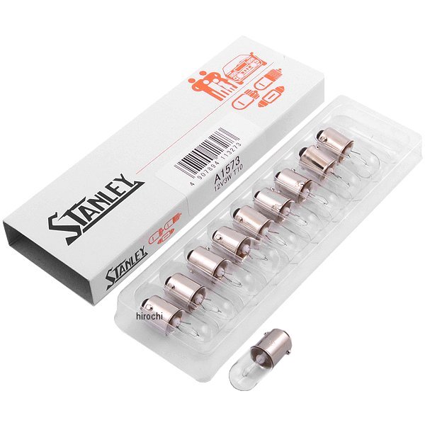 スタンレー STANLEY バルブ色:クリア定格電圧:12V3W形状:T10口金:BA9sタイプ:シングル球数量:10個入りA1573楽天 JP店