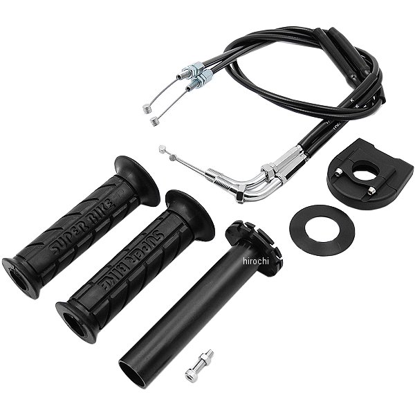 アクティブ ACTIVE スロットルキット TYPE-3汎用ホルダーカラー:ブラックインナー巻取径:φ40ワイヤー:メッキ金具/900mm【キット内容】・スロットルホルダー・インナーパイプ・スロットルワイヤー・グリップ【仕様説明】スロットル...