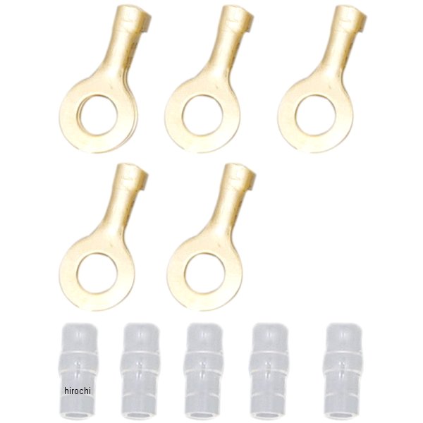 デイトナ 丸型端子セット適合電線サイズ:AVまたはAVS0.5-2.0LA106(φ6)材質:黄銅表面処理:防錆処理セット内容:丸型端子/スリーブが各5個入り96164楽天 JP店　