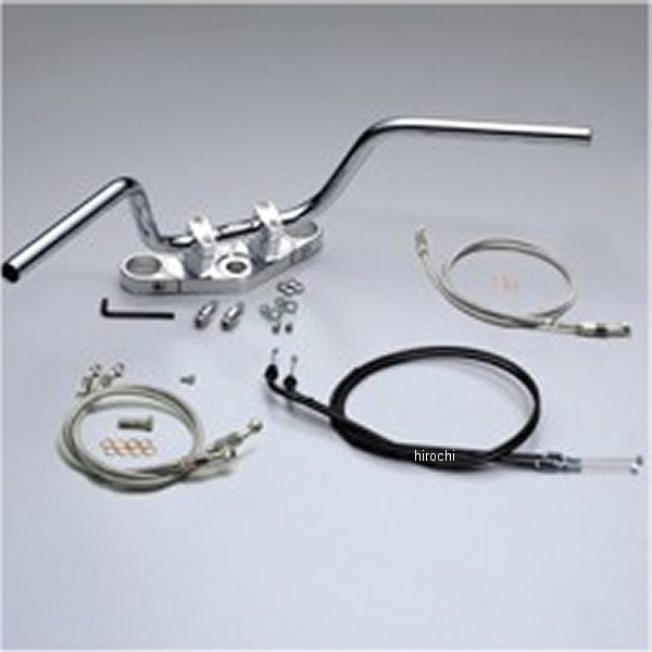 ハリケーン バー ハンドルキット02年-05年 ホンダ VFR800ポジション:90mmUP 190mmBACK内径:φ18mm適合ブレースサイズ:S【キット内容】・POLICE4型ハンドル(内径φ18mm/スイッチ穴加工済み)・ヘキサゴン...
