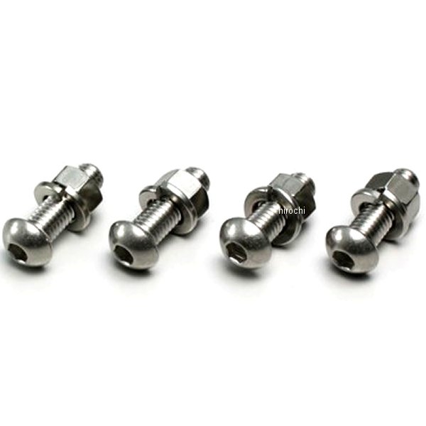 ハリケーン M8 ステンレス ボタンボルトサイズ:M8×L25×P1.25数量:4本入り付属:ナット/スプリングワッシャ材質:ステンレス標準締め付けトルク:22N、m（2.2kgf、m）HN3825S楽天 JP店　