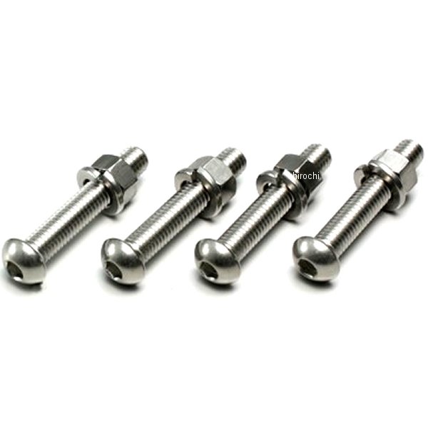 ハリケーン M8 ステンレス ボタンボルトサイズ:M8×L45×P1.25数量:4本入り付属:ナット/スプリングワッシャ材質:ステンレス標準締め付けトルク:22N、m（2.2kgf、m）HN3845S楽天 JP店