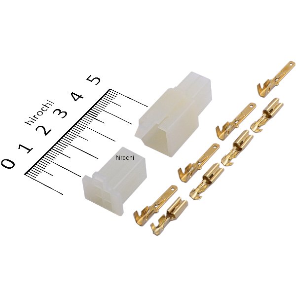 デイトナ コネクターセットカプラー色:ナチュラル110型 4極タイプコネクター(オス、メス)各1個端子(オス、メス)各4個96169楽天 JP店　