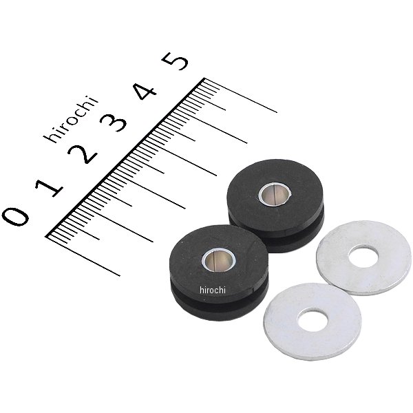 ポッシュ POSH H型ラバーM5ボルト用2個入り【付属品(同梱品)】:スペーサー(内:5mm x 外:18mm x 高さ:1mm)ワッシャー(内:5mm x 外:6.3mm x 高さ:6.5mm)100201楽天 JP店　