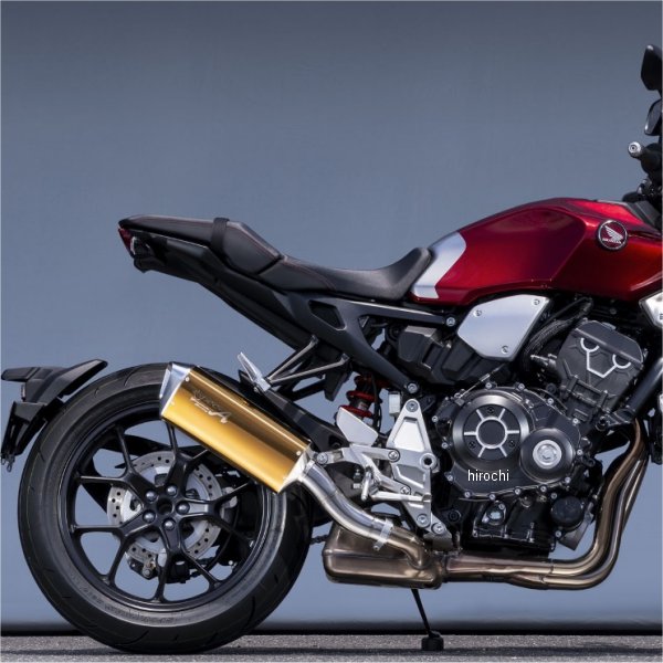ヤマモトレーシング スリップオンマフラー18年-20年 ホンダ CB1000Rサイレンサー:ゴールドチタン(三角形×300)オールチタン製アルミ削り出しエンドキャップ音量:94dbタンデム:○ドレン:○エレメント:○センタースタンド:-JM...