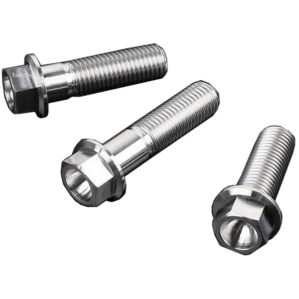 ジータ ZETA チタンフランジボルト汎用タイプ:スタンダード【サイズ】・d:M10 P=1.25・S:12mm・Dc:17mm・K:8.2mm・b:23mm・L:25mm入数:1本入りワイヤリング穴:無し素材:チタン合金 Ti-6AL-4...