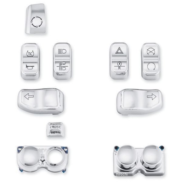 19年以降 FLRTモデルに適合。最も視界に入るものの一つである愛車のスイッチに装着、カスタムスタイルを強調します。標準装備のハンドコントロールスイッチと同様に、人間工学的に心地の良い手触りがするフォルムです。ワイヤーなしに標準装備のブラッ...