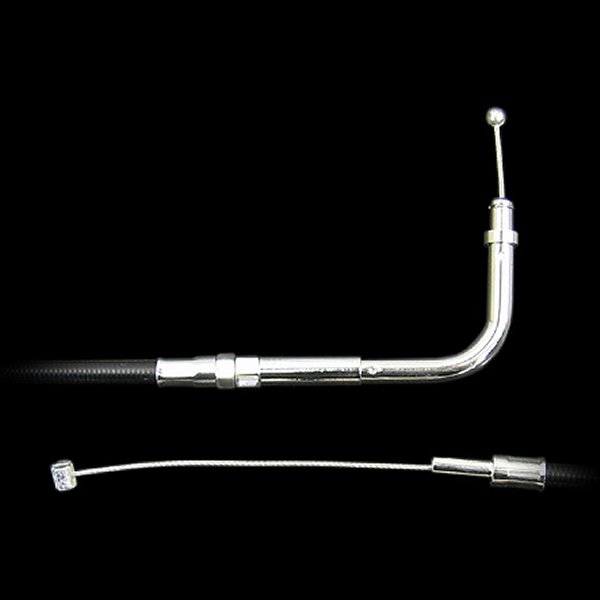 96年以降 ハーレー BigTwin96年以降 ハーレー XL(08年以降のツアラーモデル、CVO等の電子制御スロットル車両は除く)33インチ(約838mm)90°タイプトラベル長:約130mmケーブル×1本フェルール×1個キャブレター、ハ...