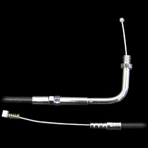 90年-95年 ハーレー BigTwin45インチ（約1143mm）90°タイプトラベルレングス約120mmスロットルホルダー取り付けネジサイズ:1/4-20 UNCアウター部:ビニール 金属部:スチールキャブレター、スロットルハウジングを...