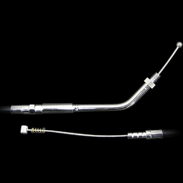 90年-95年 ハーレー BigTwin33インチ（約838mm）45°タイプトラベルレングス約120mmスロットルホルダー取り付けネジサイズ:1/4-20 UNCアウター部:ビニール 金属部:スチールキャブレター、スロットルハウジングを変...