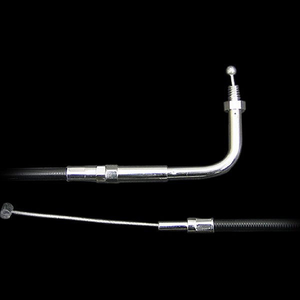 76年-80年 4速モデル用(ノーマルハウジングがシングルケーブルのショベルまでの車両)37インチ（約940mm）90°タイプトラベルレングス約100mmスロットルホルダー取り付けネジサイズ:1/4-20 UNCアウター部:ビニール　金属部...