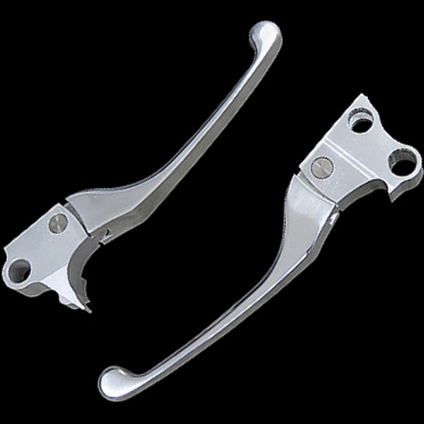 96年-03年のスポーツスター96年-16年のビッグツイン(15年以降のソフテイルおよび08以降のツーリングファミリーを除く)油圧クラッチには対応していません。カラー:ポリッシュ素材:アルミ【セット内容】ブレーキレバー×1本 クラッチレバー...