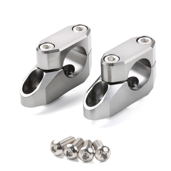 バーライズ H26mm キット 20mm オフセット 28.6φ用ハンドルバーマウントに取り付けることで、ハンドルポジションを前方または後方に20mmオフセット、高さを26mm上げることができるバークランプキット。バークランプ径がスタンダー...