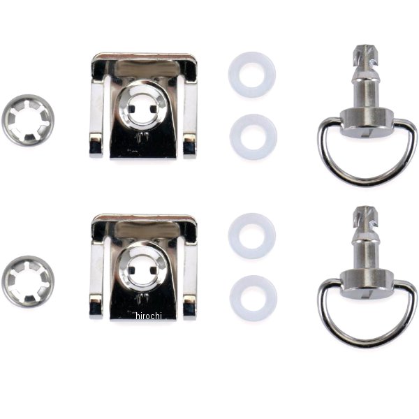 クイックファスナー 6mm穴用 2セット汎用入り数:2個セットカラー:シルバーレースカウルなどのスピードが必要とされるファスナー部に利用されるクイックファスナーです。6mm穴にベース側を挟めばツールレスのネジ代わりとしても利用できます。2セ...