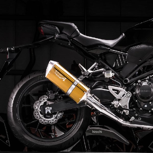 ヤマモトレーシング フルエキゾーストマフラー18年-21年 ホンダ CB250Rエキゾーストパイプ:ステンレスサイレンサー:チタン(三角形×300mm)エンドキャップ:アルミ削り出しサイレンサーカラー:ゴールド（陽極酸化処理）音量:92db...
