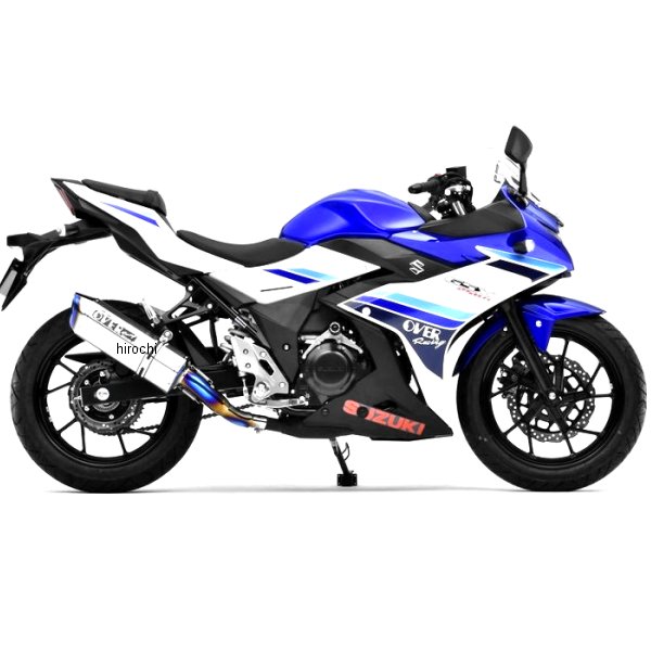 オーヴァー OVER スリップオンマフラー TTフォーミュラ RS17年-22年 スズキ GSX250R【仕様】・チタンテールパイプ:φ50.8-60.5・チタンサイレンサー:TT-F-RS/L350・重量:2.36kg(STD4.32kg...