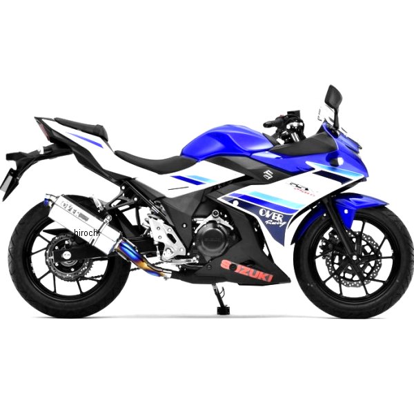 オーヴァー OVER スリップオンマフラー TTフォーミュラ17年-22年 スズキ GSX250R【仕様】・チタンテールパイプ:φ50.8-60.5・チタンサイレンサー:TT-F/L350・重量:2.36kg(STD4.32kg)・ドレン:...