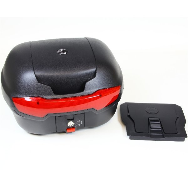 素材：ポリプロピレン色：ブラックサイズ：H:290xW:440xD:320（mm）JOURNEY トップケース 40※ユニバーサルアダプター付属タイプ。純正キャリア装着車に取付け可能※必ずリアキャリアの最大積載量を確認下さい。※取り付けには...