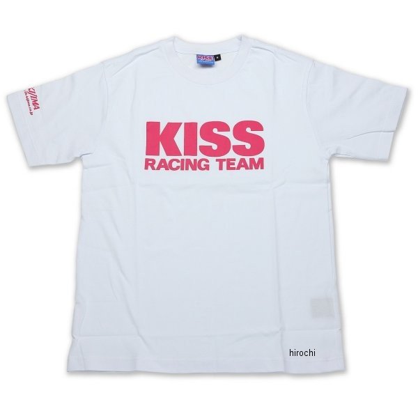 KISS Racing Team Tシャツサイズ:Mカラー:白シャツのフロントプリントにはKISS RACING TEAMロゴ、ネックタグにはデフォルメされたSDチームライダー、右肩にはワークス仕様のロゴをリファインしたモデルです。K134...